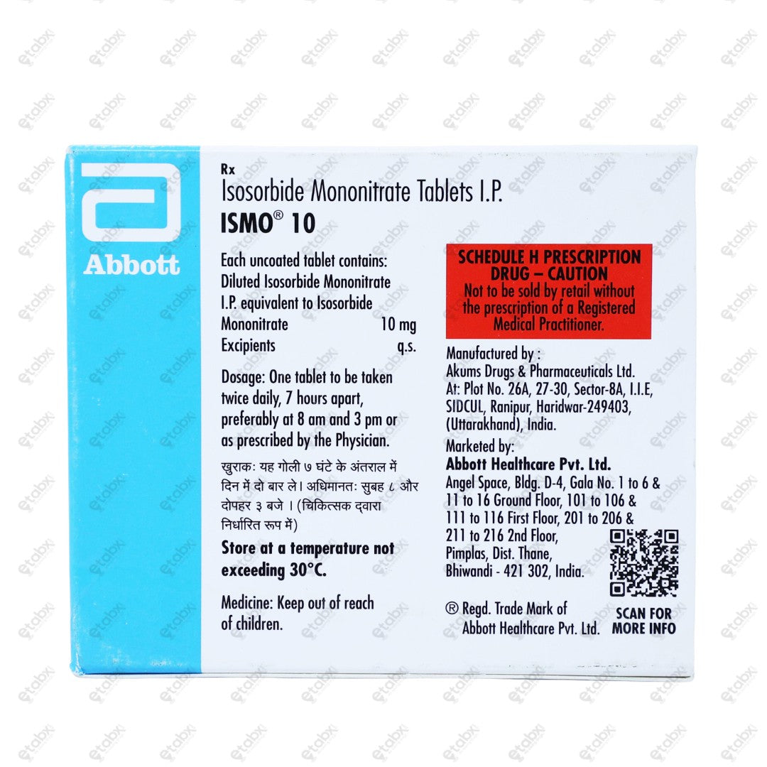 ISMO 10mg Tablet 30's – ETABX