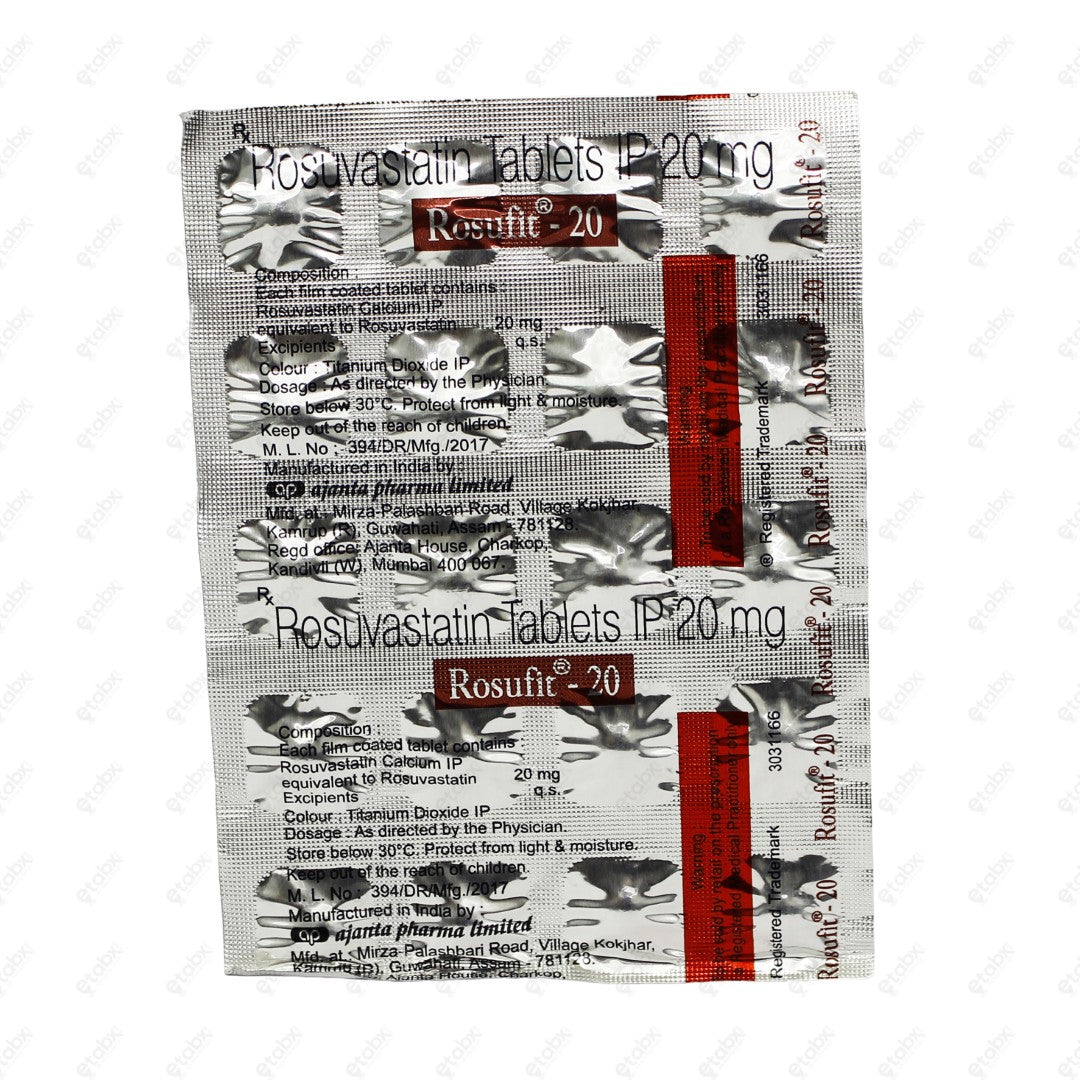 ROSUFIT 20mg Tablet 10's – ETABX