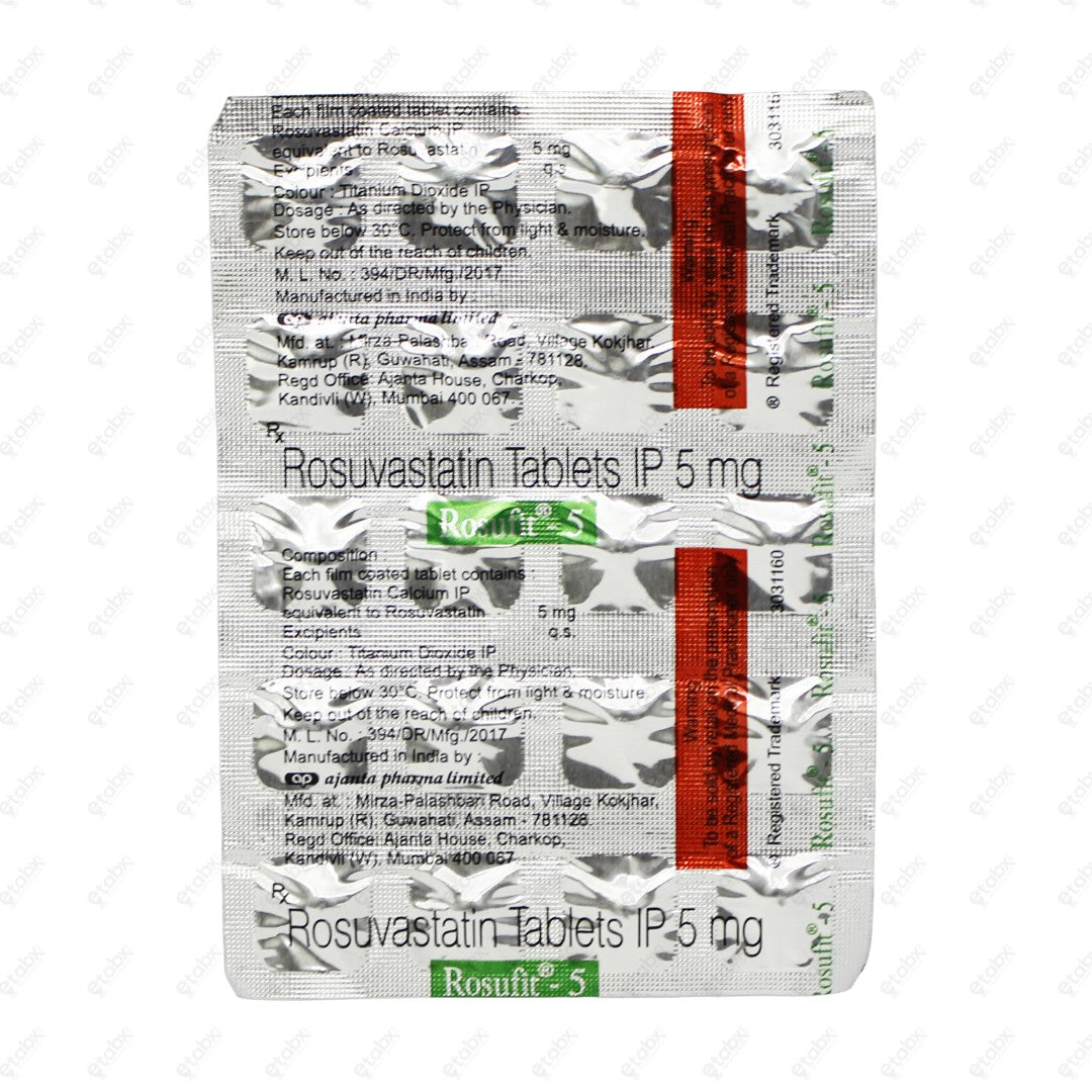 ROSUFIT 5mg Tablet 20's – ETABX